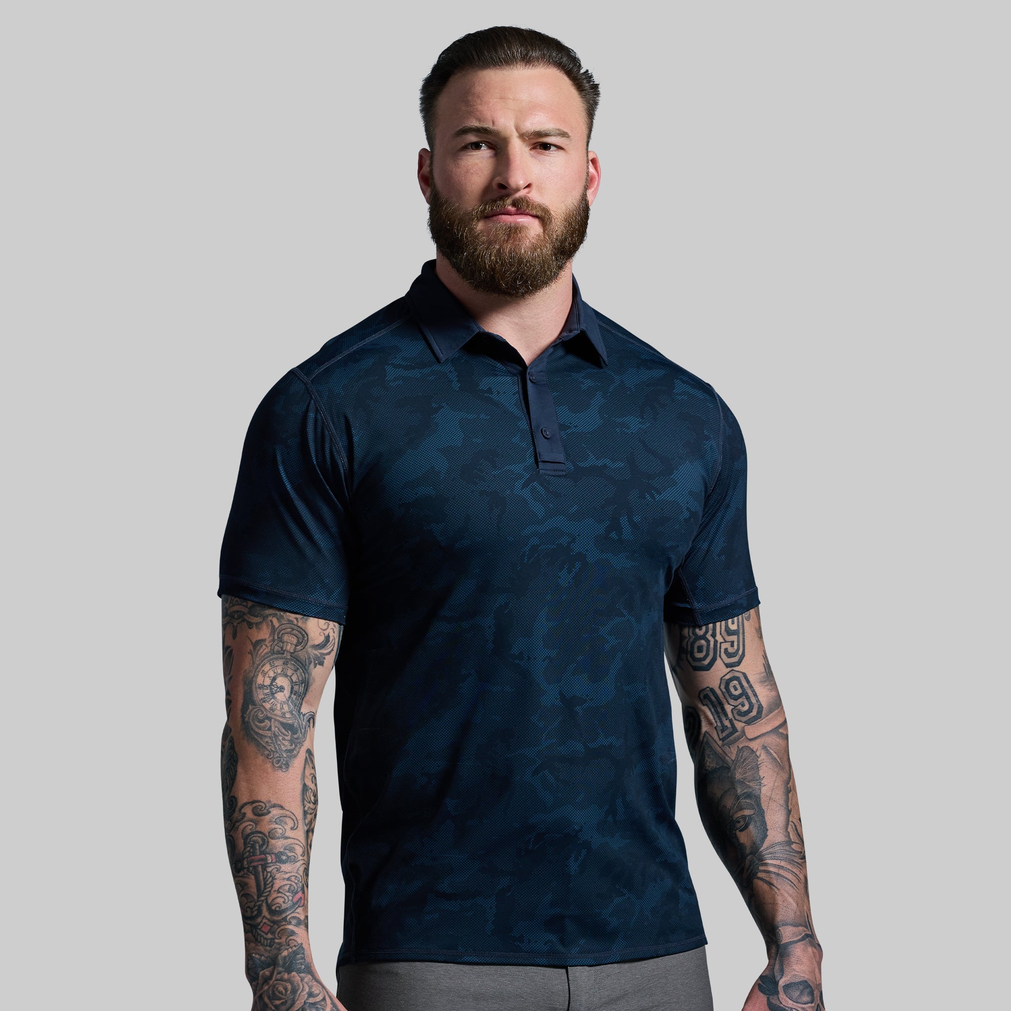 Men's Tek Polo (Police Blue Camo) | Born Primitive – Born Primitive Canada
