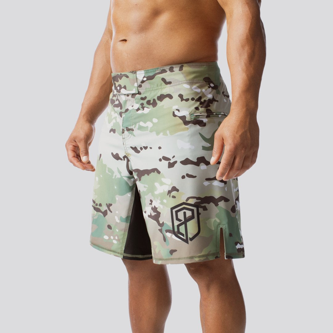 Men's Multicam Workout Shorts with Pockets – Born Primitive Canada
