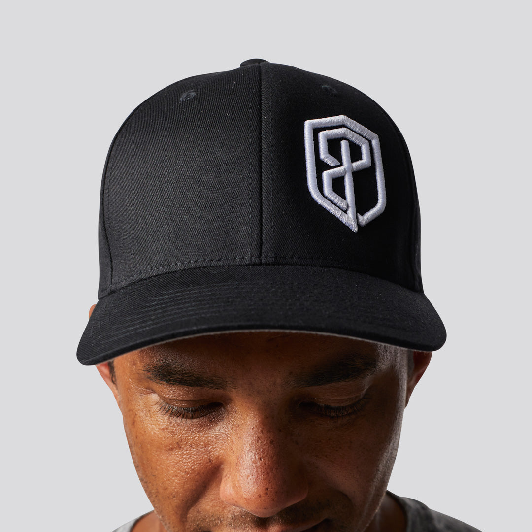 Black Flexfit Hat | Black and White Baseball Cap – Born Primitive Canada