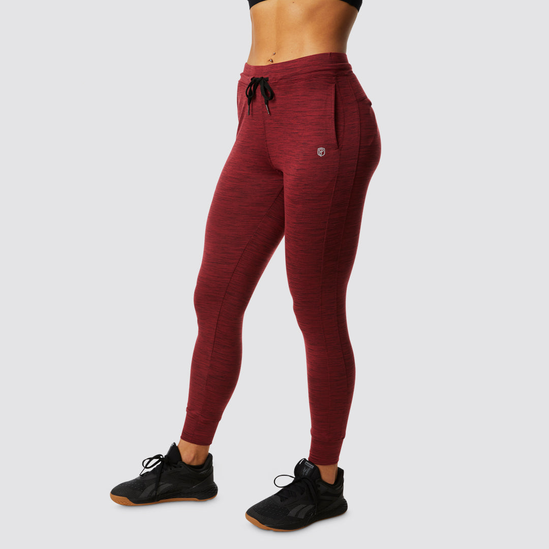 Female Maroon Sweatpants | Joggers with Pockets – bornprimitive canada